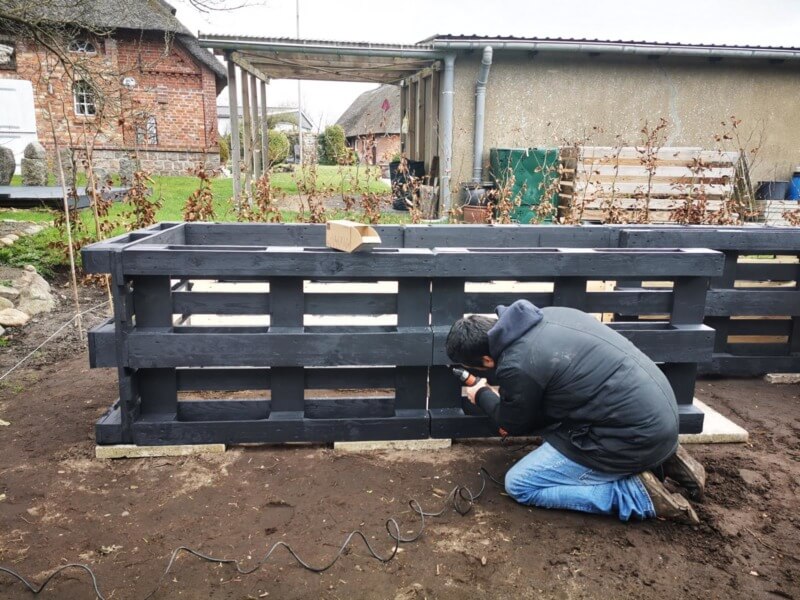 Hochbeet aus Paletten | DIY 2023 - Bauen - Schichten - Anlegen